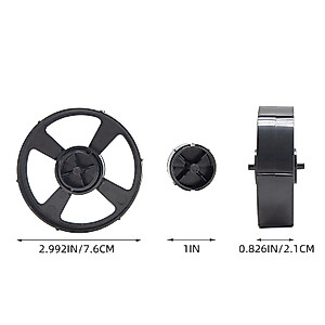 Desktop Tape Dispenser Adhesive Roll Holder (Fits 1" & 3" Core) with Weighted Nonskid Base Black