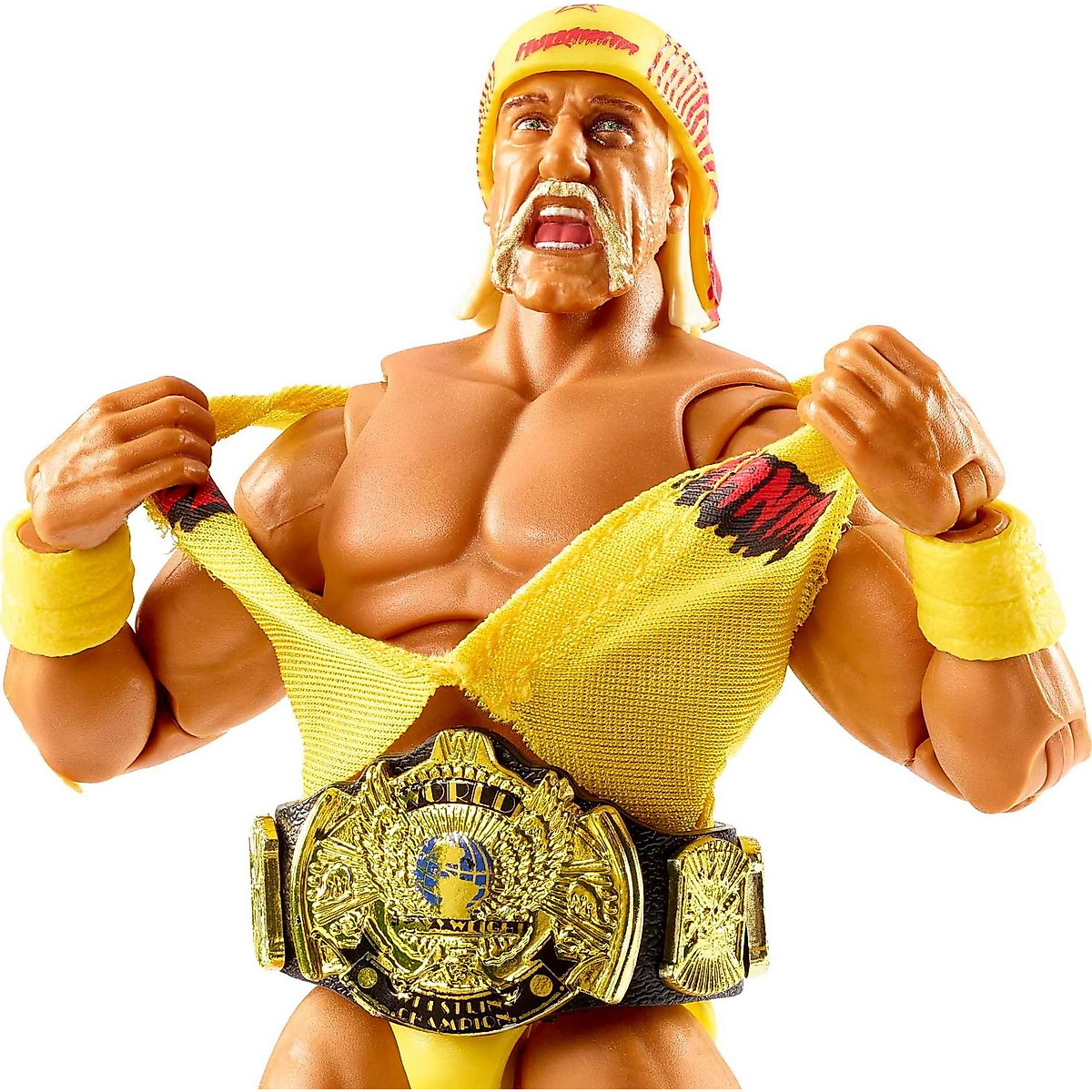 Mattel WWE Hulk Hogan Ultimate Edition Fan TakeOver Action Figure with Articulation, Life-like Detail & Accessories, 6-inch