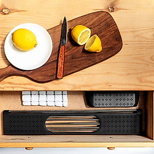 koroda Roll Up Dish Drying Rack Over The Sink: SUS304 Stainless Steel Dish Drainer with Utensil Holder for Kitchen Sink (17.3" × 11", Black)