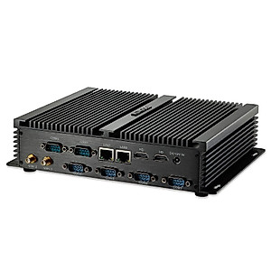 KINGDEL Fanless Mini Desktop PC, Industrial Computer with Core i7 CPU, 8GB RAM, 256GB SSD, 2xNICs, 2xHD Ports, 4xUSB 3.0, 6xCOM RS232