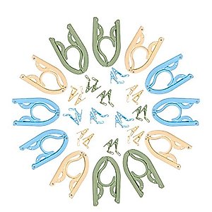 BestofTech 12 Pack Portable Lightweight Folding Hangers with Clips | Foldable | Slide Proof | Durable | Drying Rack | for Adult and Baby Clothes