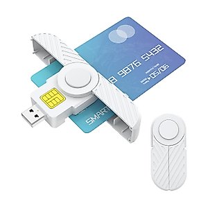 DOD Military USB Common Access CAC Smart Card Reader, ID CAC Card Reader, Smart Card Reader Compatible with Windows, Mac OS and Linux, USB A Card Reader for CAC Cards, Government ID, National ID, etc