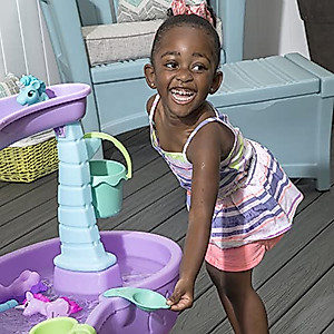 Step2 Rain Showers & Unicorns Water Table – Kids Purple Water Play Table with 13-Pc Unicorn Accessory Set
