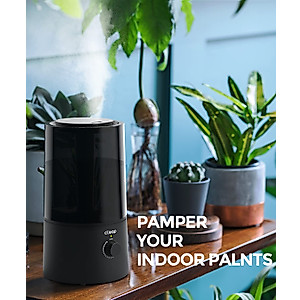 Clieap™ Humidifiers for Bedroom, 4L Air Humidifiers for Large Room, Ultrasonic Cool Mist Humidifiers for Baby, 30H Work Time, Auto Shut-Off (Black)