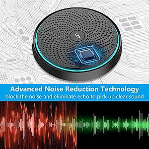 Conference USB Microphone, ANSTEN Omnidirectional Condenser PC Mic Pick Up Voice 10ft,Ideal for Video Conferencing Recording, Skype, Online Class, Court Report, Compatible with Mac OS X Windows