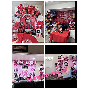 Mickey Mouse Birthday Party Decorations, Mickey Mouse Party Supplies Set for Girl’s/Boy’s with Balloons Garland kit, Mickey Mouse Backdrop 7x5ft, Mickey Mouse Foil Balloons
