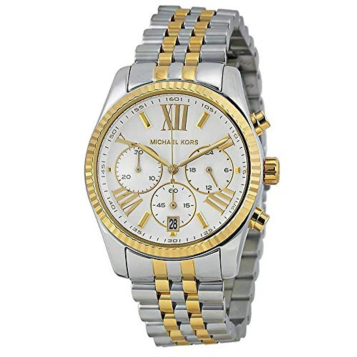 Michael Kors Women's Two Tone Lexington Watch, Silver/Gold, One Size