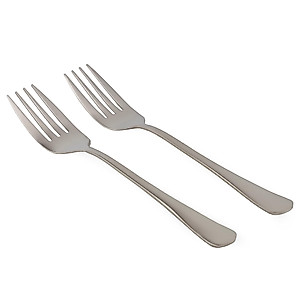 Cornucopia Serving Fork (2 Pack) Set of Two (2)- Elegant Top of the Line Serving Forks, Buffet & Banquet Style Serving Forks, 9" Stainless Steel