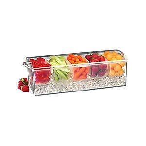 Prodyne Acrylic On-Ice Condiment, 1-Pack, Clear