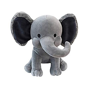 boqopod Stuffed Elephant Animal Plush Toys 9 Inch (Gray)