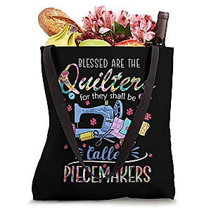 Quilting Tshirt Blessed Are Piecemakers Gifts For Quilters Tote Bag