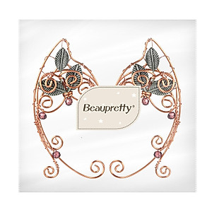 Elf Ear Earring Cuffs Leaf Earring Filigree Elf Bone Cosplay Cuffs 1 Pair Wrap Earrings for Fairy Ears Costume Cosplay Wedding Jewelry