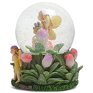 Elanze Designs Pixie Dust Fairies 100MM Music Snow Globe Plays Tune You are My Sunshine