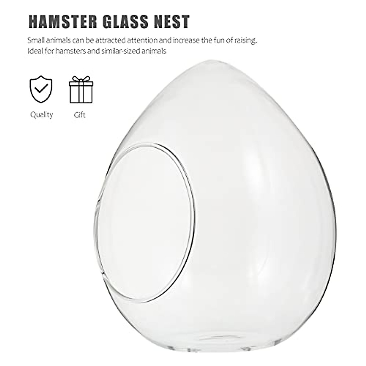 PATKAW Hamster Cages Hamster Cages Chinchilla Cage Glass Hamster House Glass Hamster Hamster Bed House Summer Hamster Hideout Clear Small Animal Hamster Cages Chinchilla Cage Chinchilla Cage