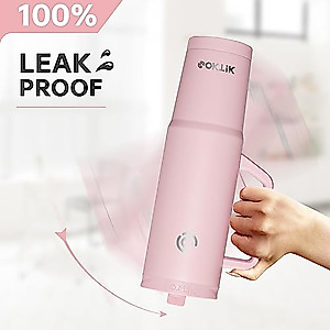 COKTIK 40 oz Tumbler with Handle and Straw, 3 Lids (Straw/Flip), Stainless Steel Vacuum Insulated Cup, 40 Ounce Travel Mug,Cupholder Friendly,Keeps Water Cold,Easy to Clean (Blush)