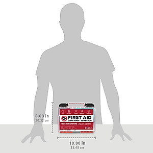 Be Smart Get Prepared OSHA/ANSI First Aid Kit - 50 Person, 250 Pieces - Designed for Home, Business, School, Industrial, and Restaurants - Compact & Portable