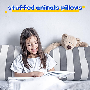 LAHAQIQI Stuffed Animal Storage Bean Bag Cover for Kids Plush Toys Organizer Bags for Boys and Girls A Full-length Zipper Cylinder Room Furniture Decor - Organize, Sit, Play & Box