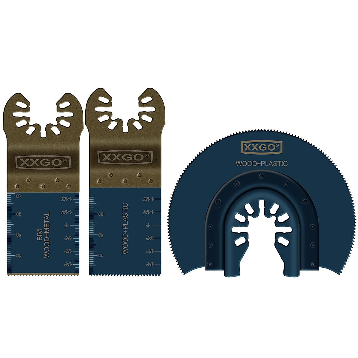 XXGO 25 Pcs Oscillating Tool Accessory Kits Compatible with Bosch Chicago Craftsman Dremel Fein Harbor Freight Makita Milwaukee Porter Cable Ridgid Ryobi Rockwell More