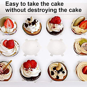 Rarapop 25-Set Cupcake Boxes Hold 12 Standard Cupcakes, Food Grade Cupcake Holders Bakery Carrier Boxes with Windows and Inserts for Cupcakes, Muffins and Pastries