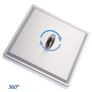 AWARA 16 Inch Rain shower head, Square Ultra Thin 304 Stainless Steel High Pressure shower head, Large Brushed Nickel Rainfall Shower Head, Full Body Coverage Modern Waterfall Shower Head