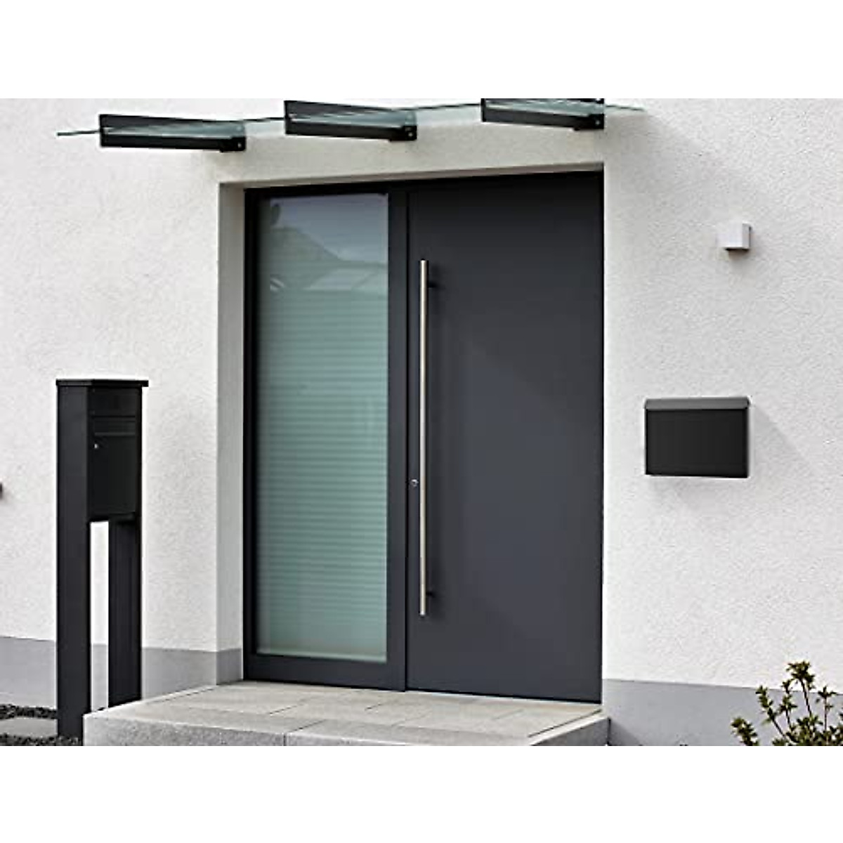 Movo Home Mailbox Casey Large Mailbox, Mailbox for Outside, Matte Black