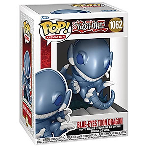 POP Yu-Gi-Oh! - Blue Eyes Toon Dragon (Mettalic) Funko Vinyl Figure (Bundled with Compatible Box Protector Case), Multicolor, 3.75 inches