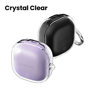 iFace Case for Galaxy Buds 2 Pro (Clear) / Galaxy Buds 2 Case/Galaxy Buds Pro Case/Galaxy Buds Live Case [Cute Keychain Case with Circle Carabiner]