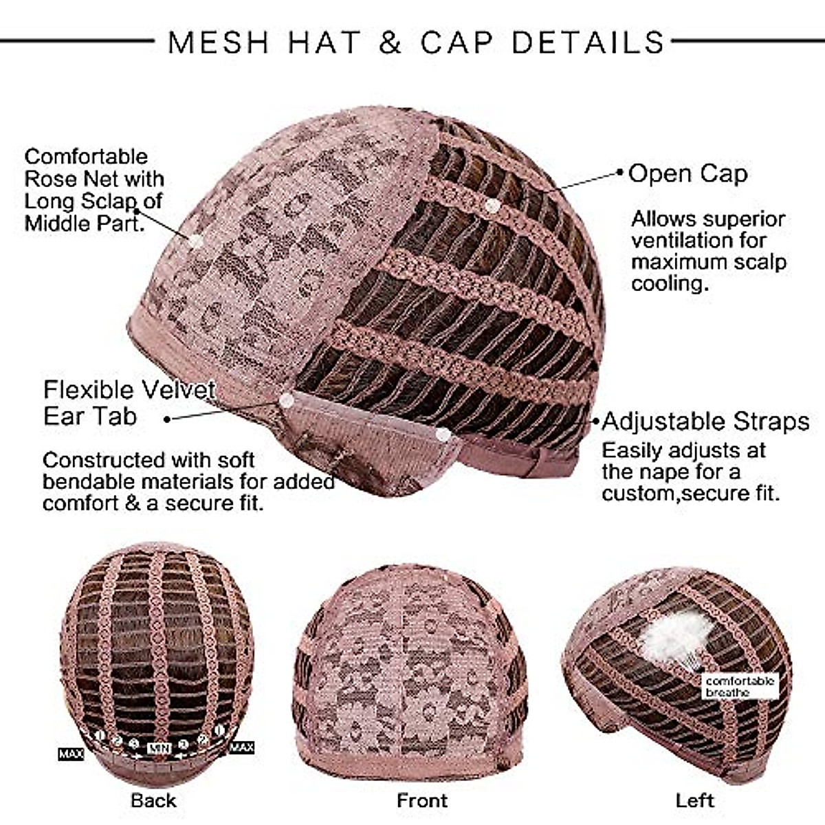 Esmee 24 Inches Long Wavy Wig Brown ombre Blonde Wigs Cosplay Party Wigs for Women Heat Resistant Fibre for Daily Party Use