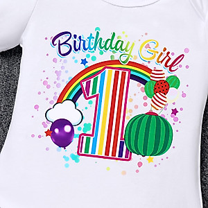 Melon Birthday Outfit Toddler Baby First 1st Birthday Girl Outfits Cake Smash Romper Rainbow Shiny Gold Sequin Long Leggings Pants Photoshoot Winter Fall Clothes Watermelon Themed Party Supply 1 Year