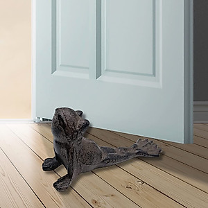 Comfy Hour 3.5" Cast Iron Yoga Frog Door Stopper, Brown, Antique & Vintage Collection