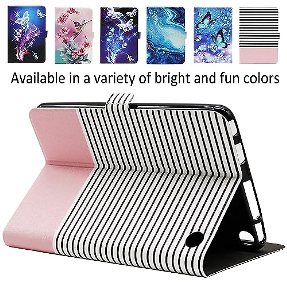 Viclowlpfe All-New Amazon Fire 7 Tablet Case, Fire Tablet 7 Case (Compatible with 12th Generation, 2022 Release), Slim Fit Lightweight Leather Smart Case with Auto Wake/Sleep, Streak