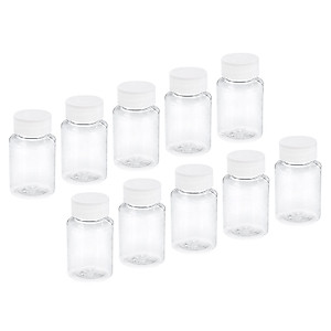 PATIKIL 30ml 1 Oz Wide Mouth Reagent Bottle, 30 Pack Storage Bottles Plastic Sample Containers for Home Laboratory