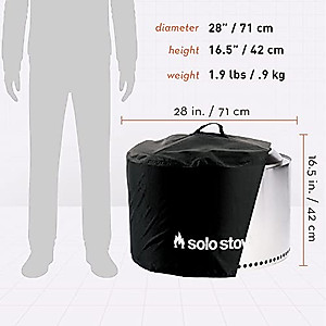 Solo Stove Yukon Shelter Protective Fire Pit Cover for Round Fire Pits Waterproof Cover Great Fire Pit Accessories for Camping and Outdoors, Black
