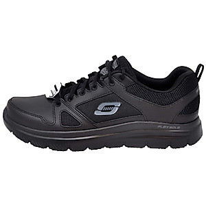 Skechers Men's Flex Advantage SR Black/Black Work Shoe 12 W US