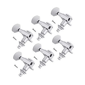 Rubatone Locking Guitar String Tuning Pegs Sealed Machine Heads Tuners Tuning Keys 6 In Line for Right Handed Electric Guitar or Acoustic Guitar Chrome.