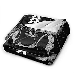 AshleySSnavely Game Blanket Blanket Flannel Blanket Fleece Throw Warm Plush Microfiber Blanket All Season Warm Be (50" X 40")(60"X50")(80"X60") (80"x60", Black)