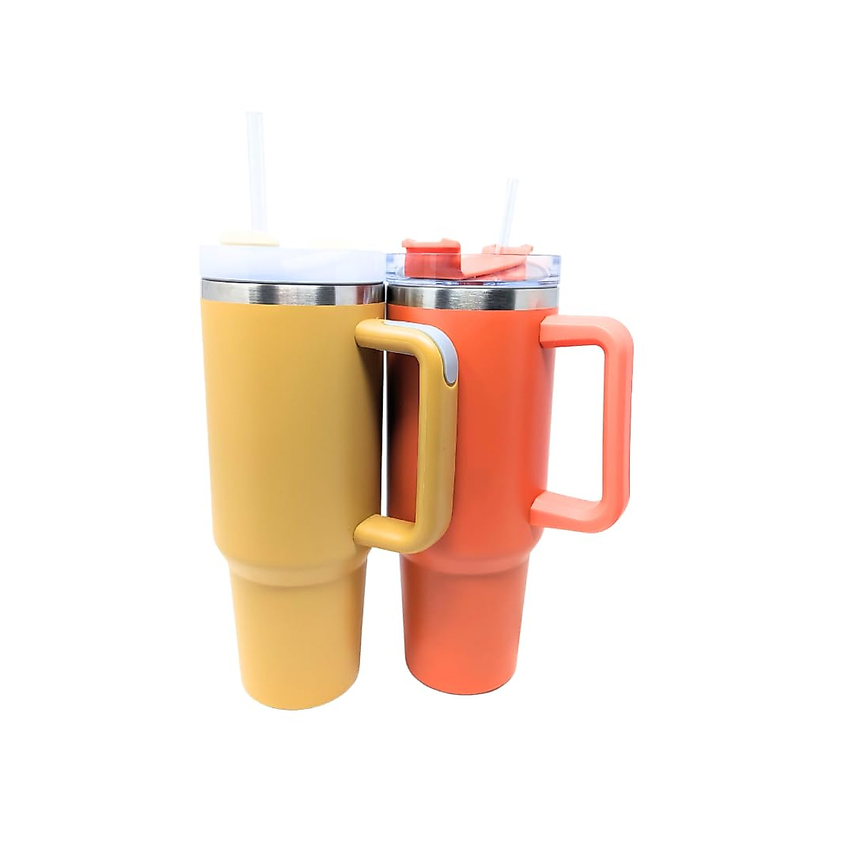 FTB Creative 40oz Insulated Journey Tumbler Mug, Double Wall Stainless Steel, with Lid and Straw (Tuscan Terracotta)