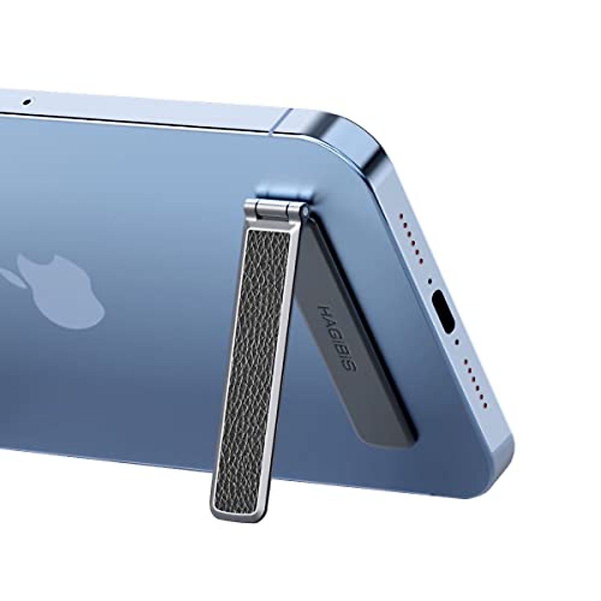 Hagibis Phone Kickstand Vertical and Horizontal Stand Adjustable Angle Aluminum Phone Holder Compatible with iPhone 13 12 Pro 13 Mini 13 Pro Max, Samsung and Xiaomi (New Black)