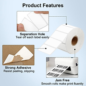 MaxGear 2.25" X 1.25" Direct Thermal Labels, Perforated UPC Barcode & FBA Address Stickers, Premium Permanent Adhesive Shipping Labels, Compatible with Rollo & Zebra (12 Rolls, 1000 Labels/Roll)