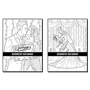 Weddings: An Adult Coloring Book with Beautiful Brides, Handsome Grooms, Lovely Flowers, Romantic Scenes and More!