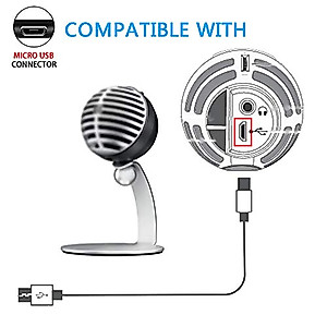 USB Cable Cord Wire Compatible for Shure MV5/MV51/MV88/MV5C/MV7 USB Microphone