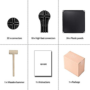 FUNLAX Cube Storage Organizer, 12x12 inches 6 Cube Shelves Units, Closet Storage Organizer System, Expandable Corner Book Shelf Shelving Stackable Closet Shelves for Bedroom, Living Room, Office Black