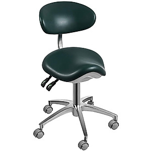 Aries Outlets Green PU Leather Saddle Doctor's Stool Dental Spine Dentist Medical Office