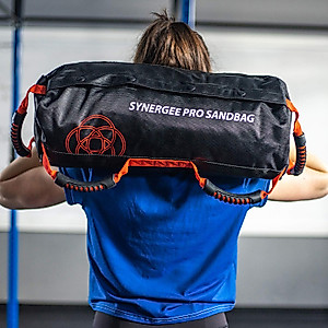 Synergee Pro Rogue Red Adjustable Fitness Sandbag with Filler Bags 10-40lbs Heavy Duty Weight Bag - Red