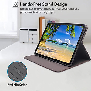 POIUYTREW Case for Samsung Galaxy Tab A7 Lite 8.7 Inch 2021 Model (SM-T220/T225/T227), PU Leather Folio Case Smart Cover with Stand & Auto Wake Sleep, Cat and Daisy Flower