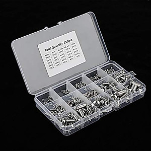 Screws Set Socket Screw Bolt Durable 250pcs for Memory for Motherboard for Keyboard for Computer Hard Disk