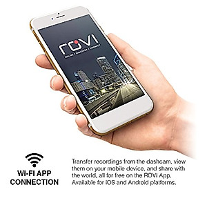 Rovi CL-6001 Magnetic Mount 1080p Full HD High Definition Panoramic Car Dash Camera Recorder with 1.5 Inch Wide Screen Wi-Fi, GPS, Loop Video Recording, Impact Detection and 360 Degree Rotation