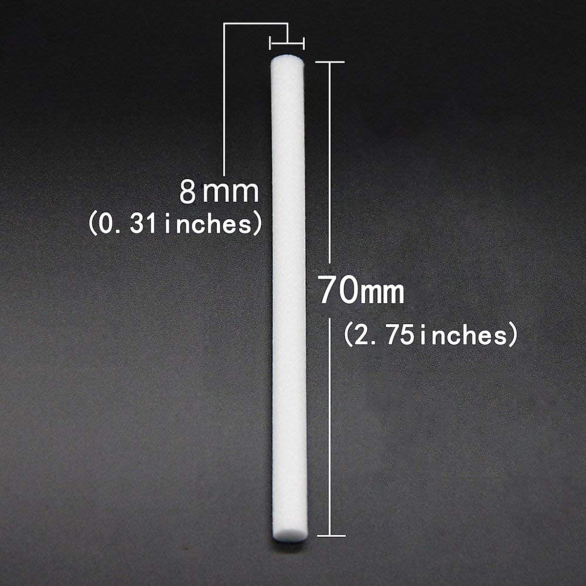 BOWONG Car Diffuser Sponges Refill Sticks 20 Pcs, Humidifier Filter Wick Replacement for Car Mini Humidifier Ultrasonic Aroma Diffuser,2.75 X 0.31 Inches