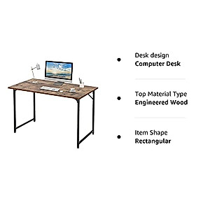 PayLessHere Computer Desk 40'', Modern Writing Desk, Simple Study Table, Industrial Office Desk, Sturdy Laptop Table for Home Office, Vintage