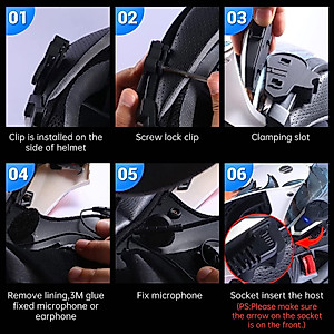 Yaconob Motorcycle Bluetooth Headset BT-S3NS 1000m Motorcycle Helmet Bluetooth Radio Intercom Wireless Interphone to 2-3 Riders (Waterproof/Handsfree/Stereo Music/FM Radio/GPS/MP3 (2 Pack)